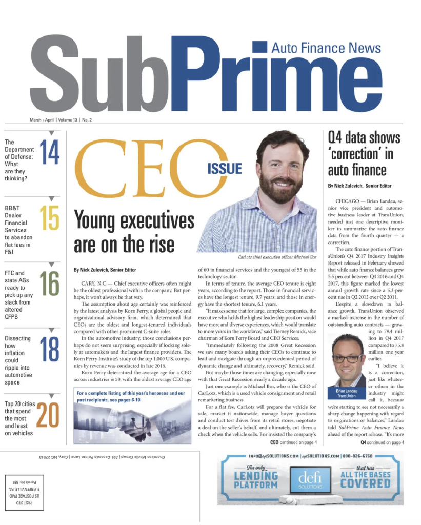 Richard Epley featured in CEO Issue - Auto Financial Group
